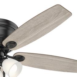 Hunter® Low Profile 52" Matte Black Indoor 3-Light Ceiling Fan at Menards®