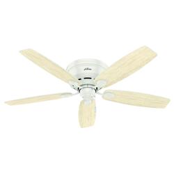 Hunter® Low Profile 52" Fresh White Indoor 3-Light Ceiling Fan at Menards®
