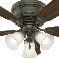 Hunter® Low Profile 42" Provencal Gold Indoor 3-Light Ceiling Fan at ...