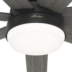 Hunter® Phenomenon 70" Matte Black Indoor 2-Light Smart Ceiling Fan at ...