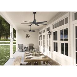 Hunter Downtown 60 Matte Black Outdoor Ceiling Fan At Menards