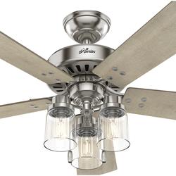 Hunter® Bryn 52" Brushed Nickel Indoor Ceiling Fan at Menards®