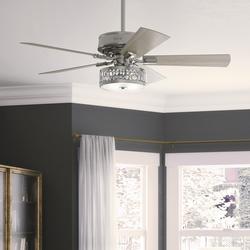 Hunter® Carousel 52" Brushed Nickel Indoor 2-Light Ceiling Fan at Menards®