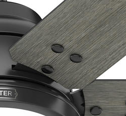 Hunter® Gravity 72" Matte Black Indoor LED Smart Ceiling Fan with ...