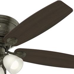 Hunter® Low Profile 52" Provencal Gold Indoor 3-Light Ceiling Fan at ...