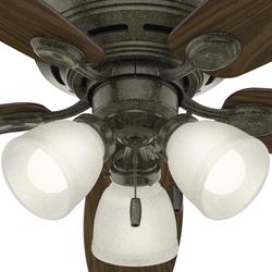 Hunter® Low Profile 52" Provencal Gold Indoor 3-Light Ceiling Fan at ...
