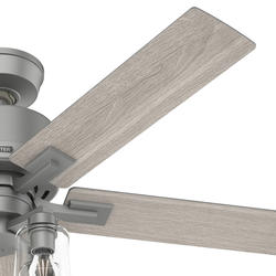 Hunter® HunterExpress® Techne 52" Matte Silver Indoor 4-Light Smart ...