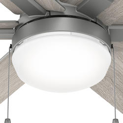 Hunter® HunterExpress® Tailwind 52" Matte Silver Indoor 2-Light Ceiling ...