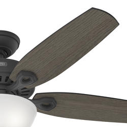 Hunter® Builder Deluxe 52" Matte Black Indoor 2-Light Ceiling Fan at ...