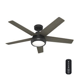 Hunter® Burroughs 52" Matte Black Indoor 2-Light Ceiling Fan at Menards®