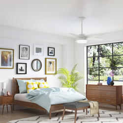 Hunter® Avia 52" Matte White Indoor 2-Light Ceiling Fan with Remote at ...