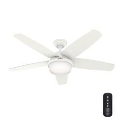 Hunter® Avia 52" Matte White Indoor 2-Light Ceiling Fan with Remote at ...
