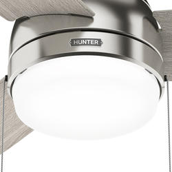 Hunter® Belafonte 44" Brushed Nickel Indoor 2-Light Ceiling Fan at Menards®