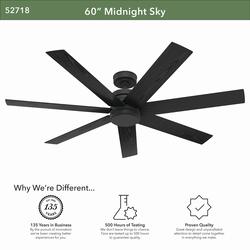 Hunter® Midnight Sky 60" Matte Black Indoor/Outdoor Ceiling Fan at Menards®