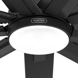 Hunter® Synchron 72" Matte Black Indoor/Outdoor LED Smart Ceiling Fan ...