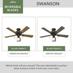 Hunter® Swanson 44" New Bronze Indoor LED Ceiling Fan at Menards®
