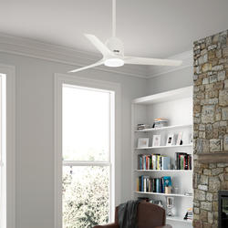 Hunter® Geisel 52" Porcelain White Indoor/Outdoor LED Ceiling Fan with ...