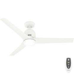 Hunter® Geisel 52" Porcelain White Indoor/Outdoor LED Ceiling Fan with ...