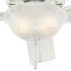 Hunter® Pro's Best Five Minute Fan 52" White Indoor 2-Light Ceiling Fan ...