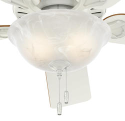 Hunter® Pro's Best Five Minute Fan 52" White Indoor 2-Light Ceiling Fan ...