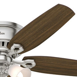 Hunter® Builder 52" Low Profile® Brushed Nickel Indoor LED Ceiling Fan ...
