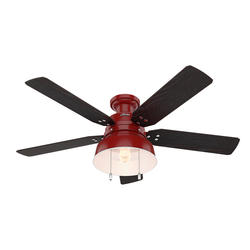 Hunter® Mill Valley 52" Barn Red Indoor/Outdoor 1-Light Ceiling Fan at ...