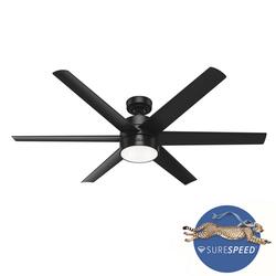 Hunter® Solaria 60" Matte Black Indoor/Outdoor LED Ceiling Fan at Menards®