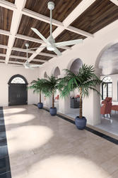 Hunter® Trak 84" 120-Volt White Indoor/Outdoor LED Ceiling Fan with ...