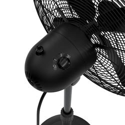 Hunter® 16" Matte Black Oscillating Pedestal Fan at Menards®