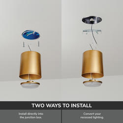 Hunter® Jasmine Roth Canoga 5"W Luxe Gold Integrated LED Dimmable 521 ...