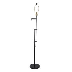 Hunter Lighting Mix and Match Leo Adjustable Swing Arm Floor Lamp at ...