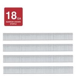 Grip Fast® 18 Gauge 1/4" Crown 1/2" Leg Electro - Galvanized Narrow Crown Staple - 5,000 Count ...