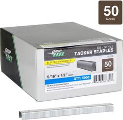 Grip Fast® 20 Gauge 1/2" Crown 5/16" Leg Electro - Galvanized Staple ...