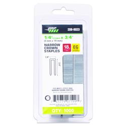 Grip Fast® 18 Gauge 1/4" Crown 3/4" Leg Electro - Galvanized Narrow ...