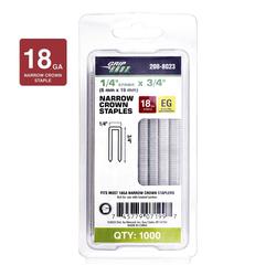 Grip Fast® 18 Gauge 1/4" Crown 3/4" Leg Electro - Galvanized Narrow ...