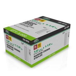 Grip Fast® 18 Gauge 1/4" Crown 1 - 1/4" Leg Electro - Galvanized Narrow ...