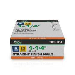 Grip Fast® 16 Gauge 1 - 1/4" Electro - Galvanized Straight Finish Nail ...