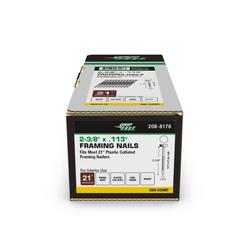 Grip Fast® 2-3/8" x .113 21° Plastic Bright Ring Shank Round Head ...