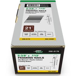 Grip Fast® 2-3/8" x .113 21° Plastic Bright Ring Shank Round Head ...