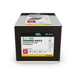 Grip Fast® 3" x .120 28° Wire Bright Smooth Shank Clipped Head Framing ...