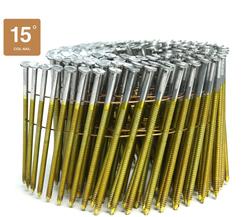 Grip Fast® 3-1/4" x .120 15° Wire Galvanized Ring Shank Full Round Head ...