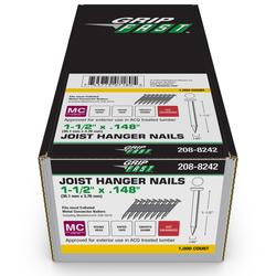 Grip Fast® 1-1/2" x .148 34° Paper Galvanized Smooth Shank Flat Head ...