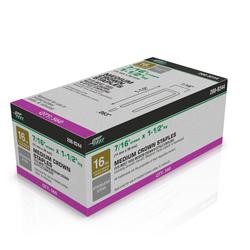 Grip Fast® 16 Gauge 7/16" Crown 1 - 1/2" Leg Stainless Steel Medium ...