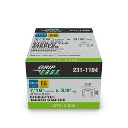 Grip Fast® 20 Gauge 7/16" Crown 3/8" Leg Electro - Galvanized STCR ...