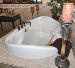 Hydro Massage Fantasy 77"W x 45"D x 27"H White Oval Soaking Bathtub at ...