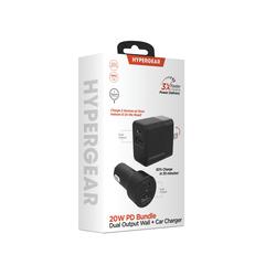 Hypergear 20-Watt Dual Output Wall + Car Charger Bundle - Assorted ...