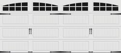 Ideal Door® Designer 16' x 8' White Insulated Garage Door with Windows ...