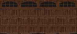 Ideal Door® Designer 16' x 7' Oak Walnut Insulated Garage Door with ...