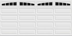 Ideal Door® Traditional 16' x 8' White Insulated Garage Door with ...