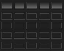 Ideal Door® Traditional 10' x 8' Black Insulated Garage Door with ...